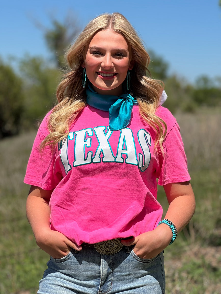 Texas in Glitter with Metallic Puff Tee – Texas True Threads
