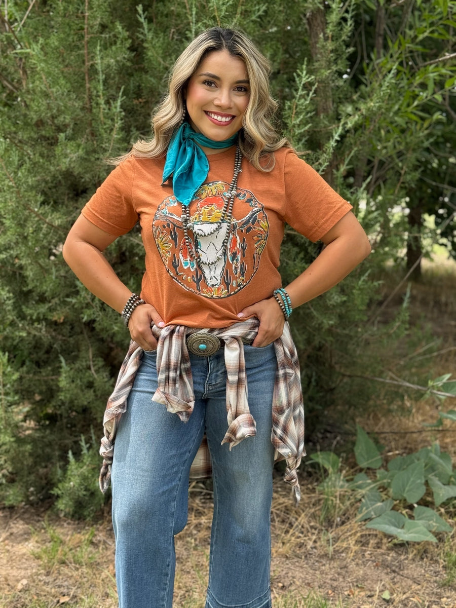 Callie Ann Stelter Western Skull Tee – Texas True Threads