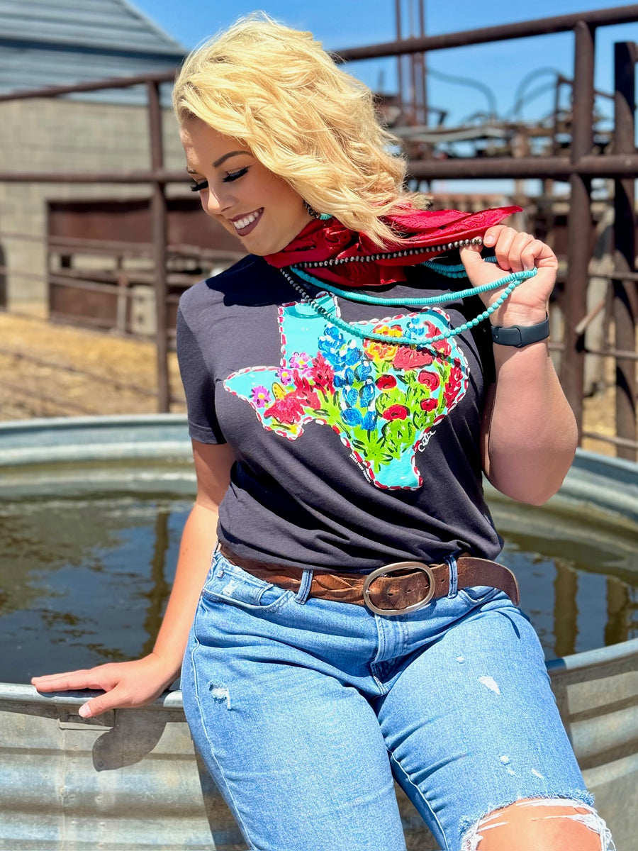 Callie Ann Stelter Bluebonnet Texas Tee – Texas True Threads