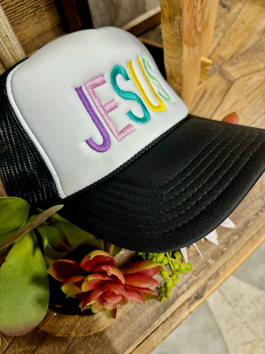 Jesus Embroidered Trucker Cap – Texas True Threads