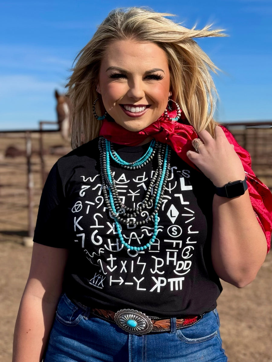 Branded in White Ink Tee – Texas True Threads