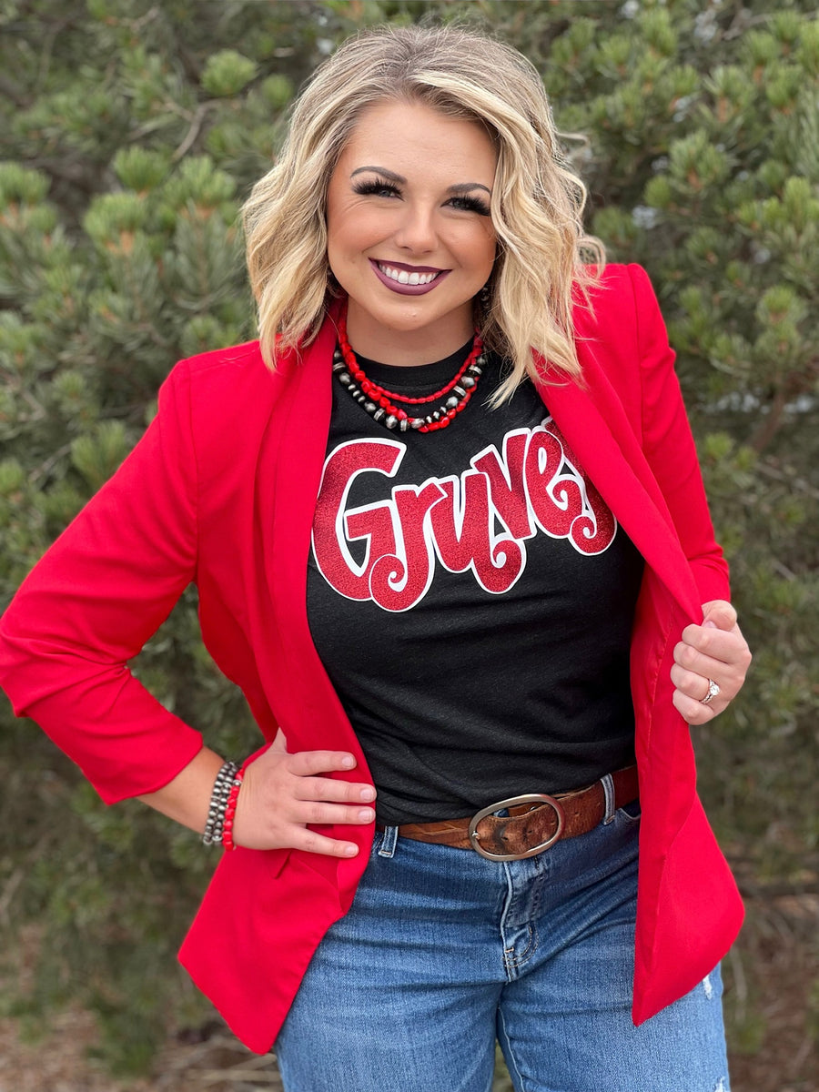 Handwritten Glitter Mascot Tee - Customizable – Texas True Threads