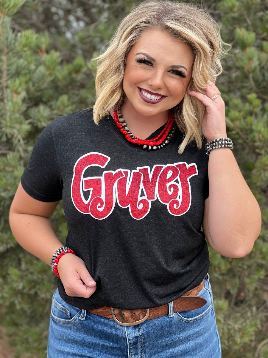 Handwritten Glitter Mascot Tee - Customizable – Texas True Threads